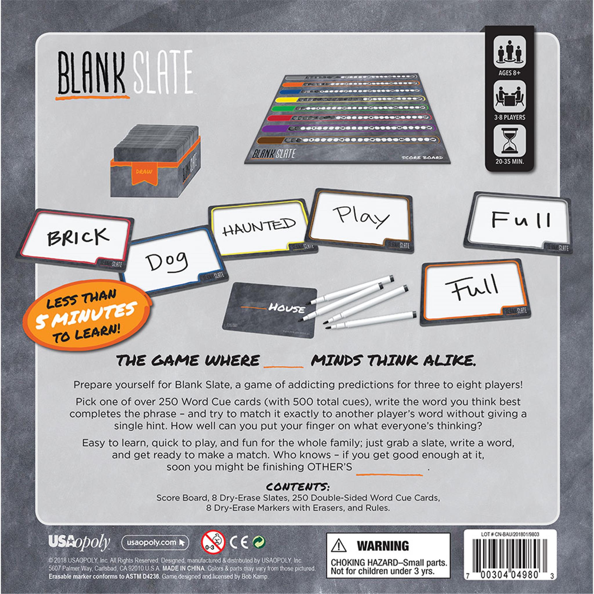 700304049803 Blank Slate USAopoly - Calendar Club