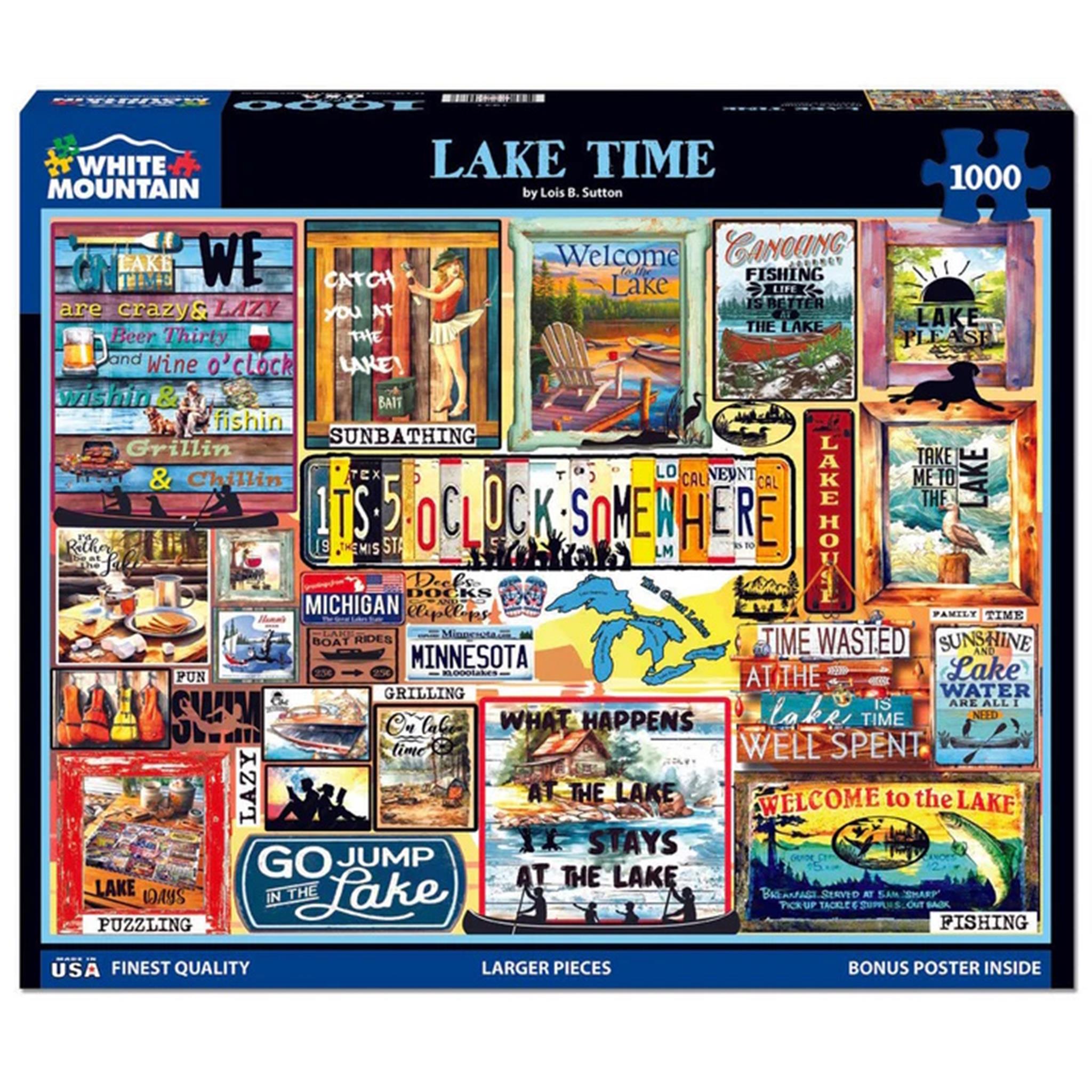 White Mountain Puzzles Lake Time 1000 Piece Puzzle
