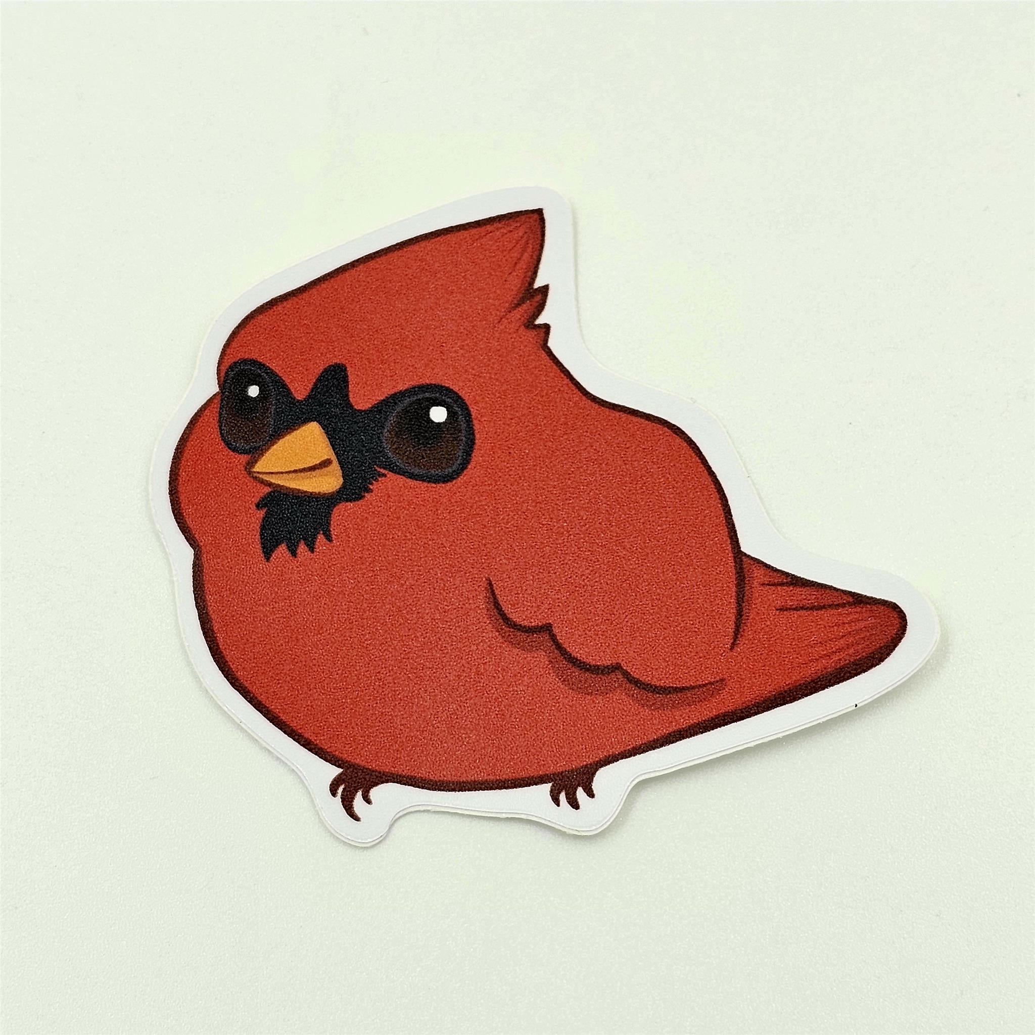 Chubby Cardinal Vinyl Sticker by | Calendar Club