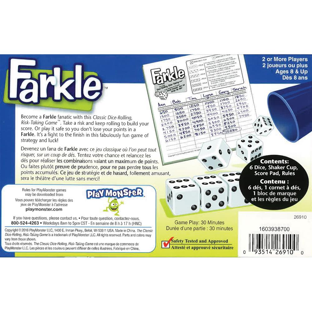 Farkle Family Dice Game by Patch Products - Calendar Club 625012069168