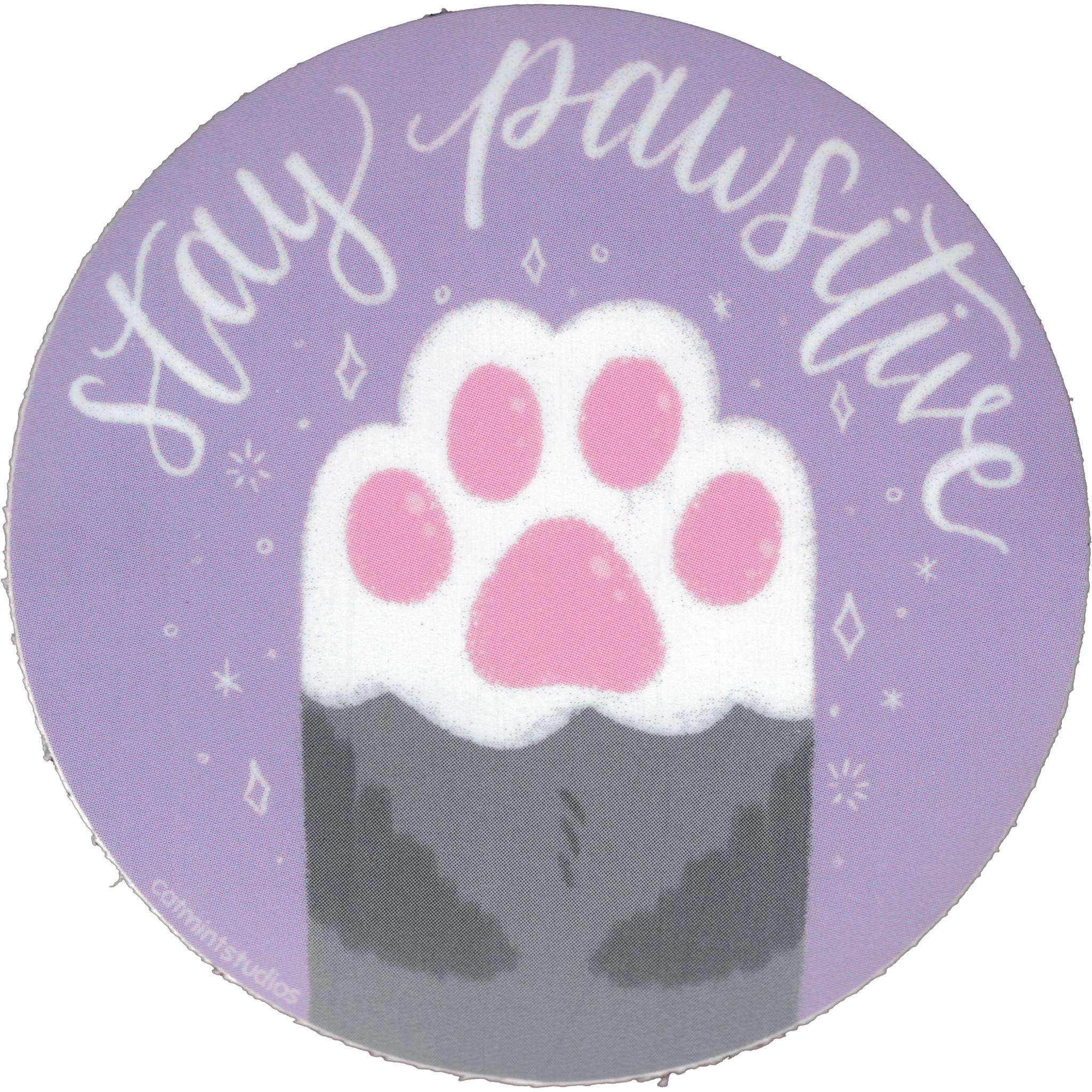 Stay Pawsitive Vinyl Sticker by | Calendar Club