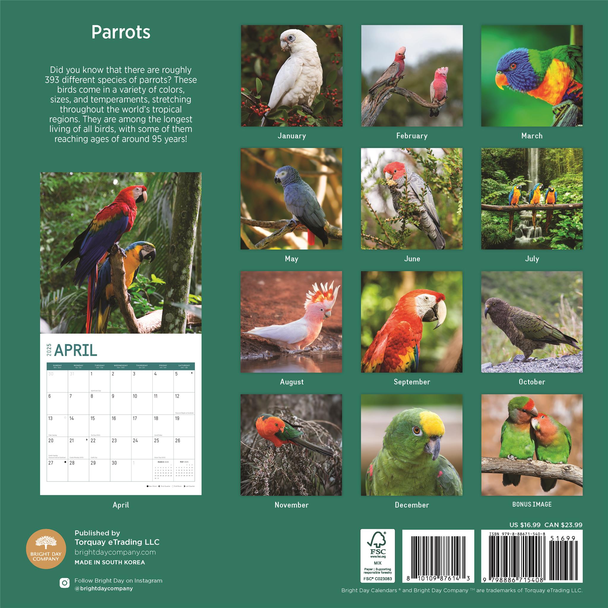 2025 Animal Calendars | Calendar Club of Canada