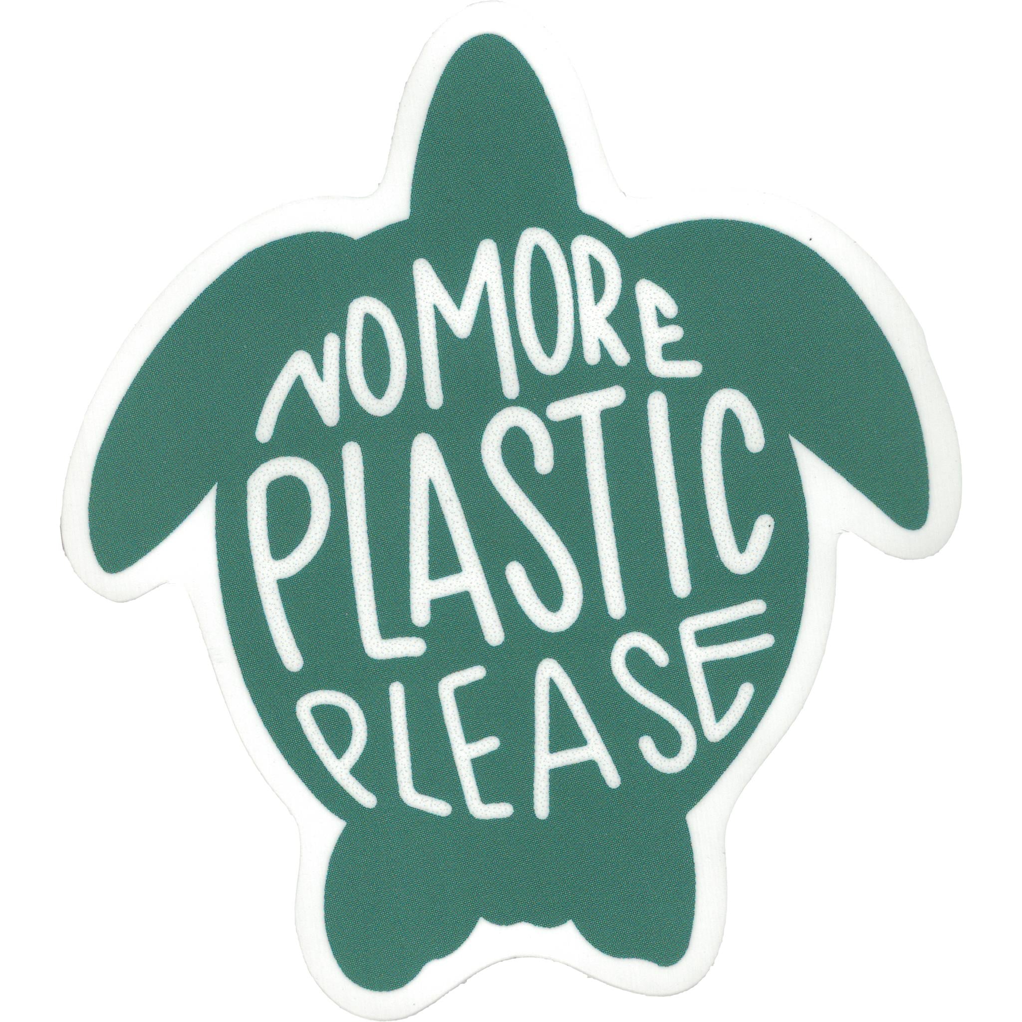 No More Plastic Please Vinyl Sticker by | Calendar Club