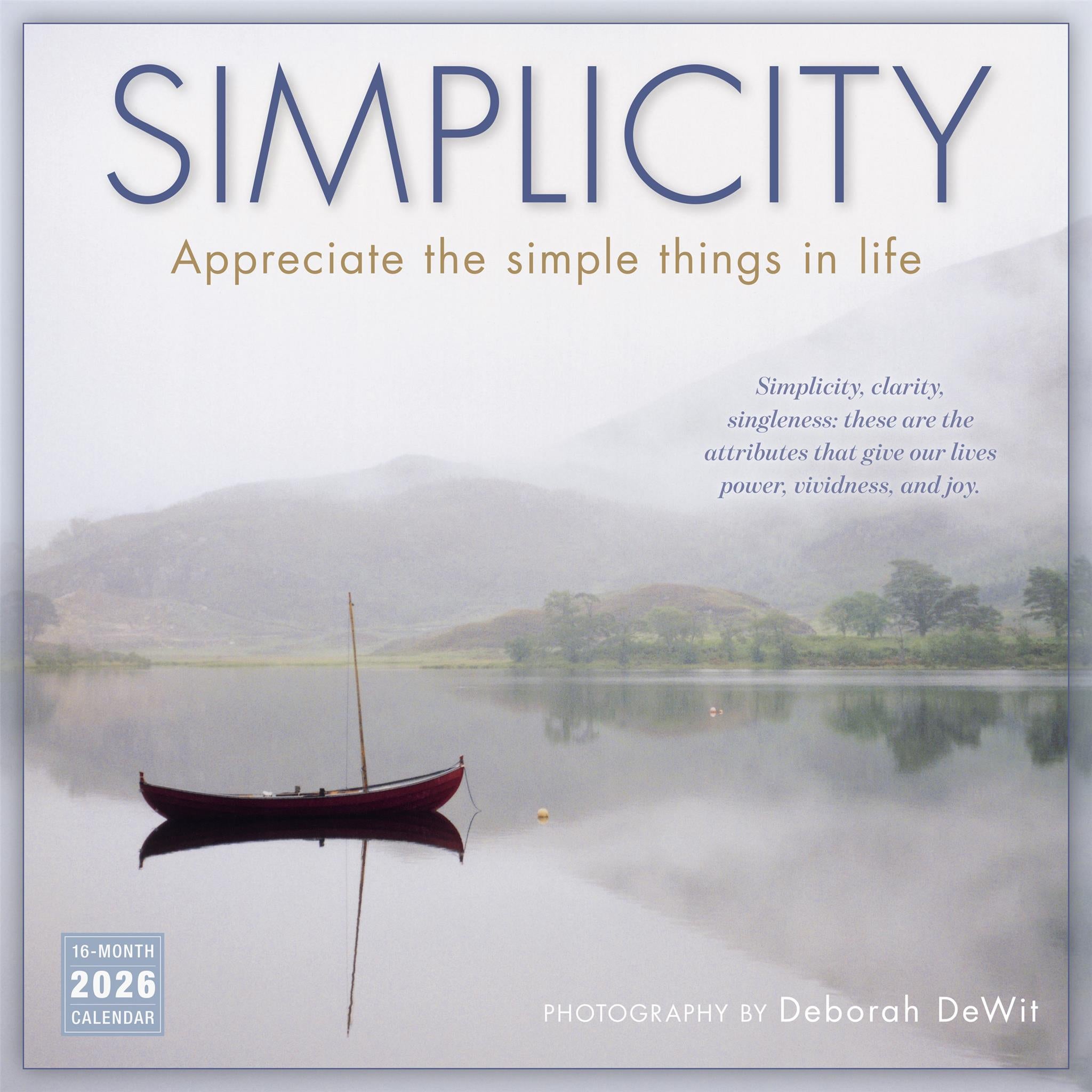 Simplicity 2026 Wall Calendar