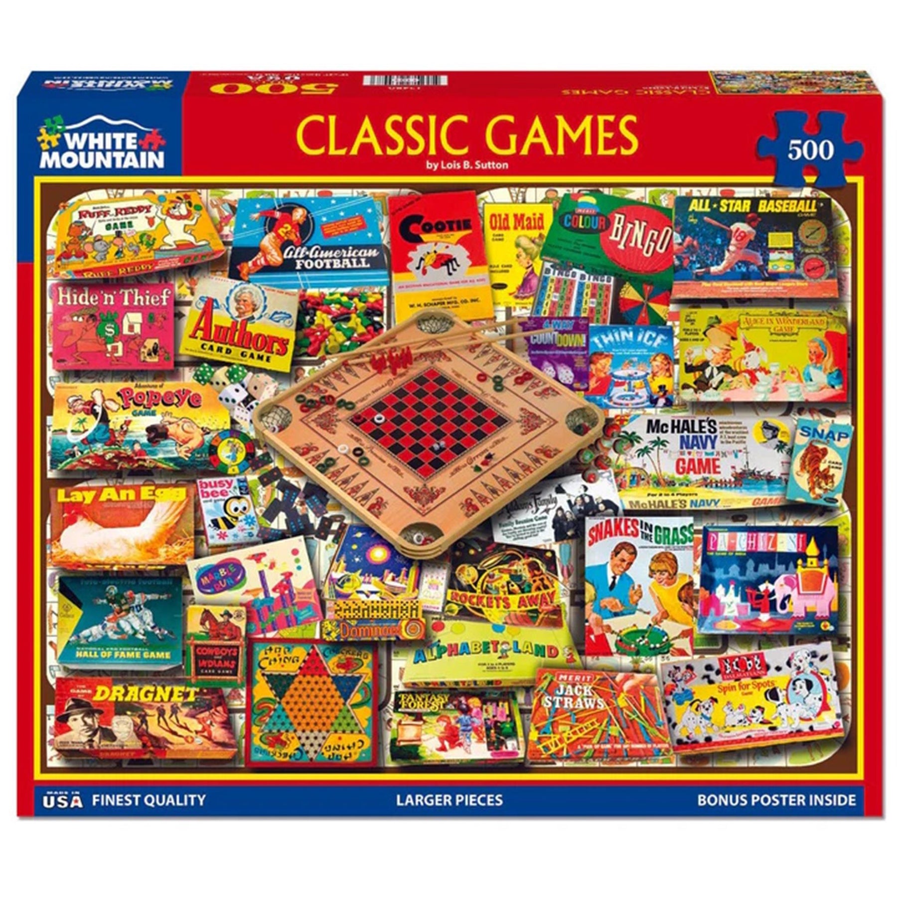 White Mountain Puzzles Classic Games 500 Piece Puzzle