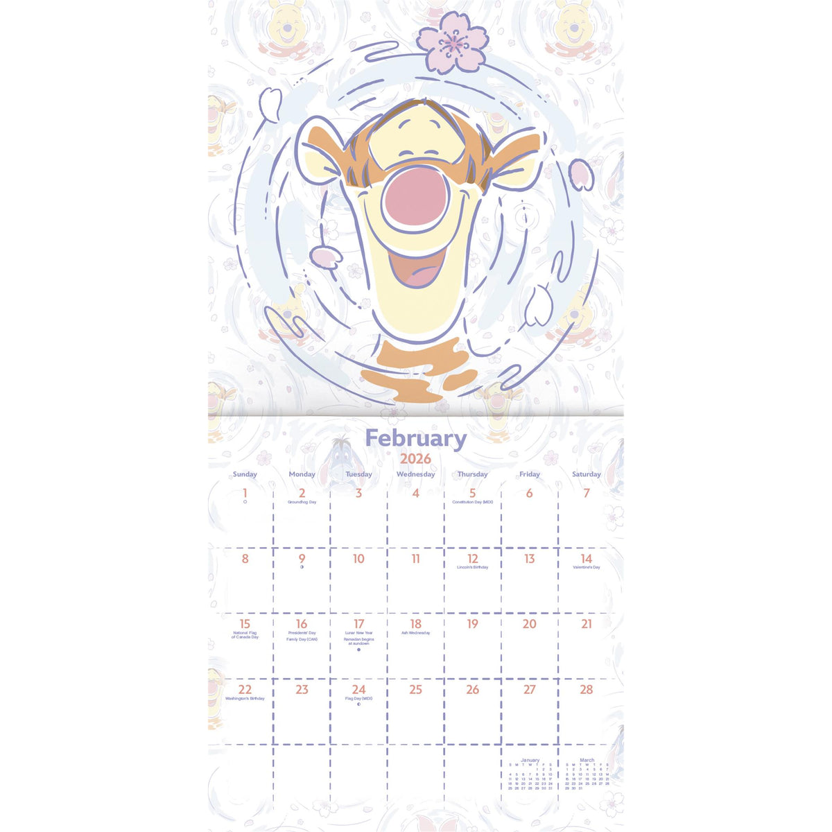 Winnie The Pooh Exclusive with Print 2026 Deluxe Wall Calendar