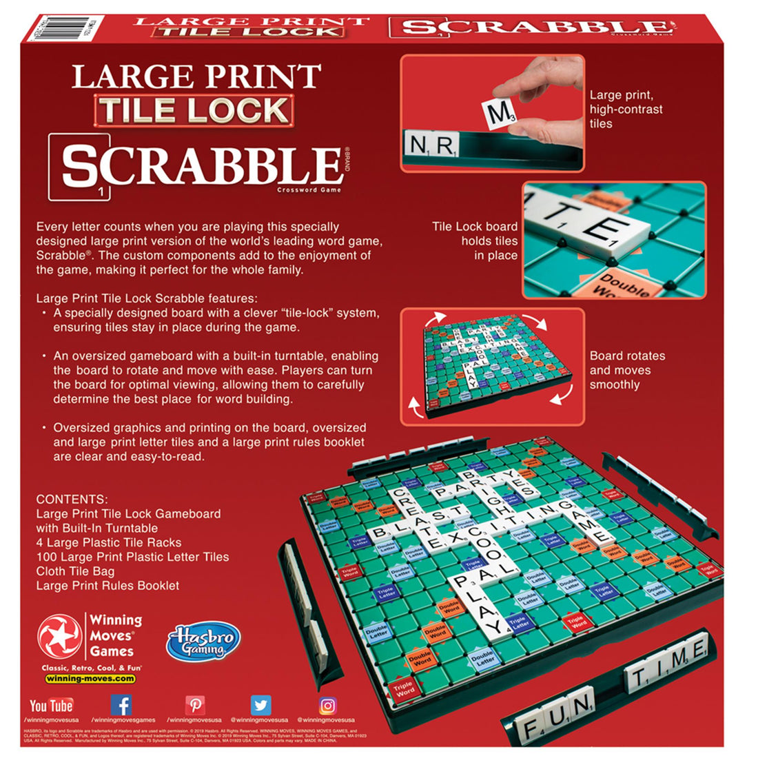 Large Print Tile Lock Scrabble by Winning Moves '714043012349