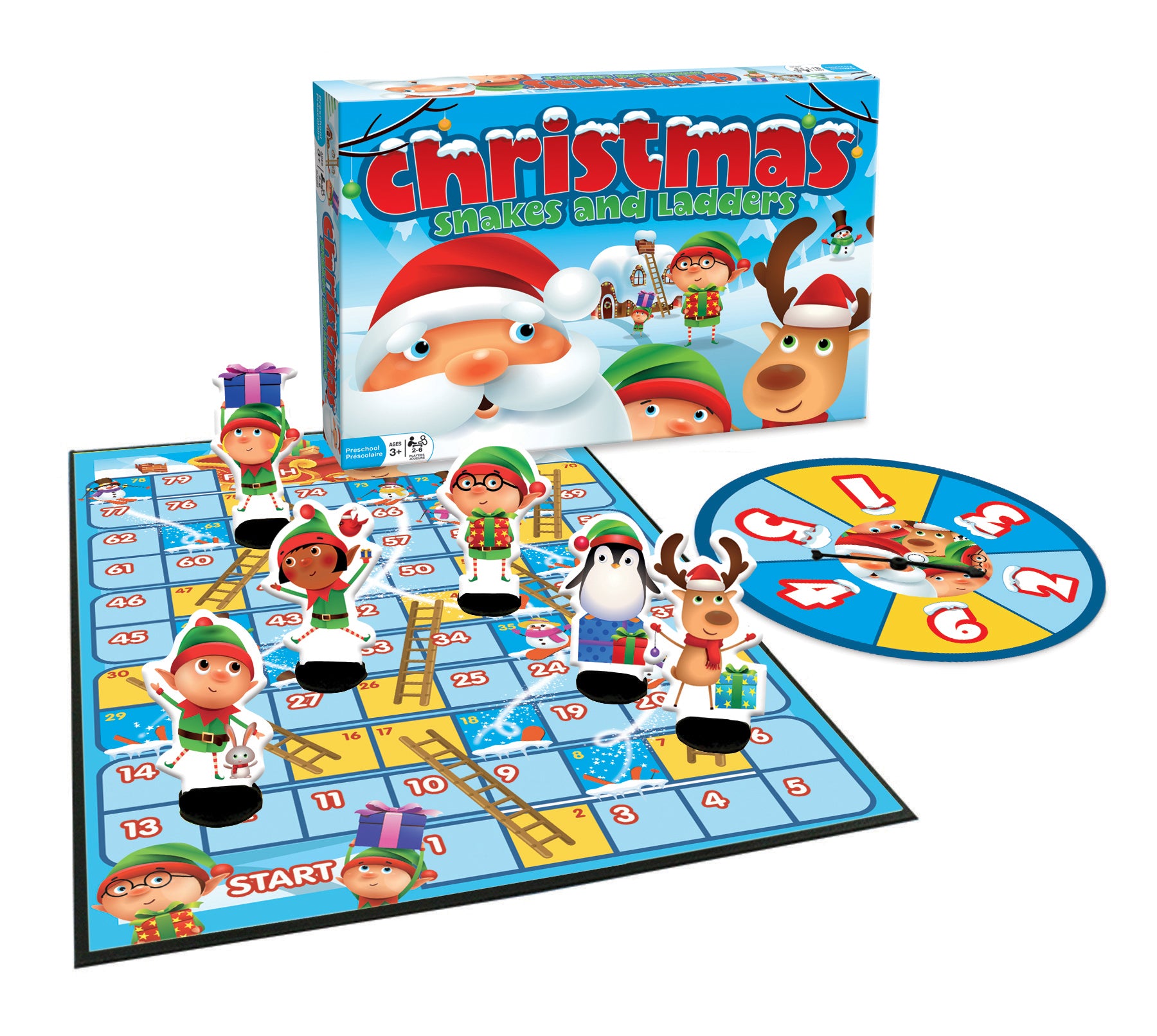 625012192385 Christmas Snakes and Ladders by Outset Media - Calendar Club
