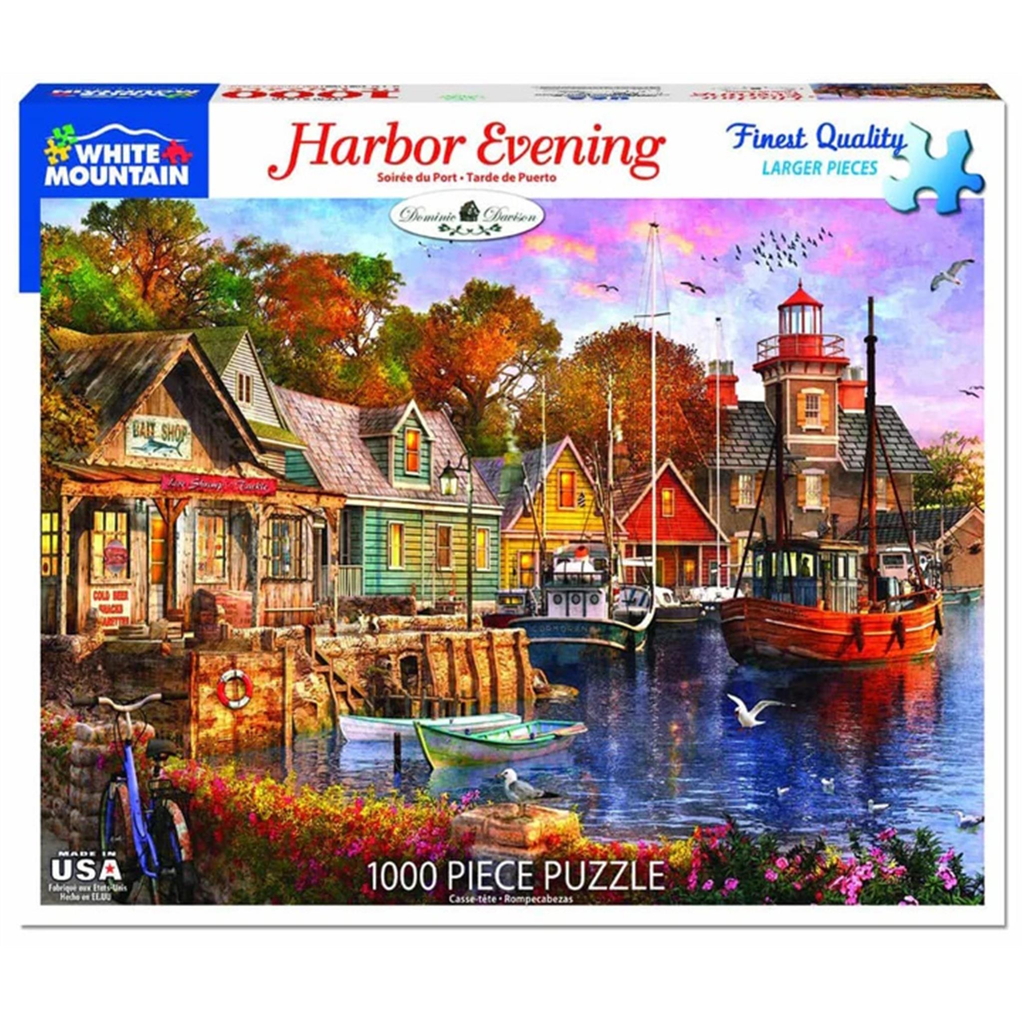 White Mountain Puzzles Harbor Evening 1000 Piece Puzzle