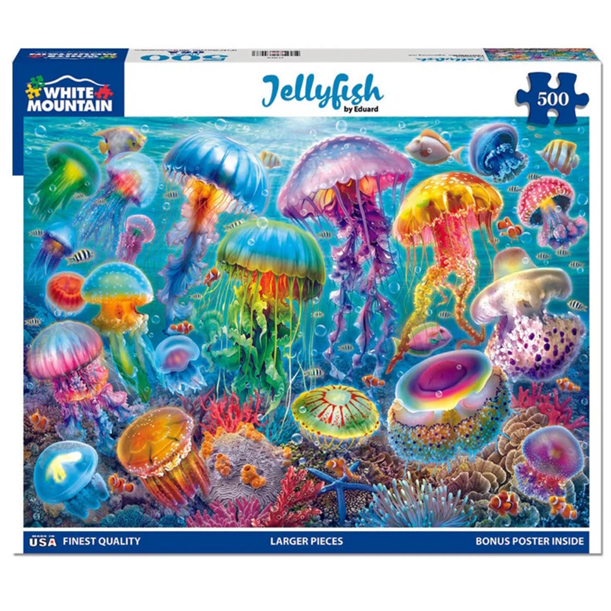 White Mountain Puzzles Jelly Fish 500 Piece Puzzle